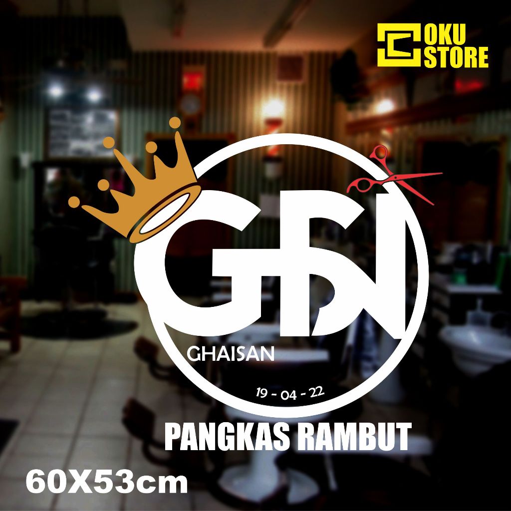 Jual Custom Sticker 122 Cutting Sticker CUSTOM LOGO GHAISAN BISA GANTI NAMA ATAUPUN LOGO SENDIRI ...