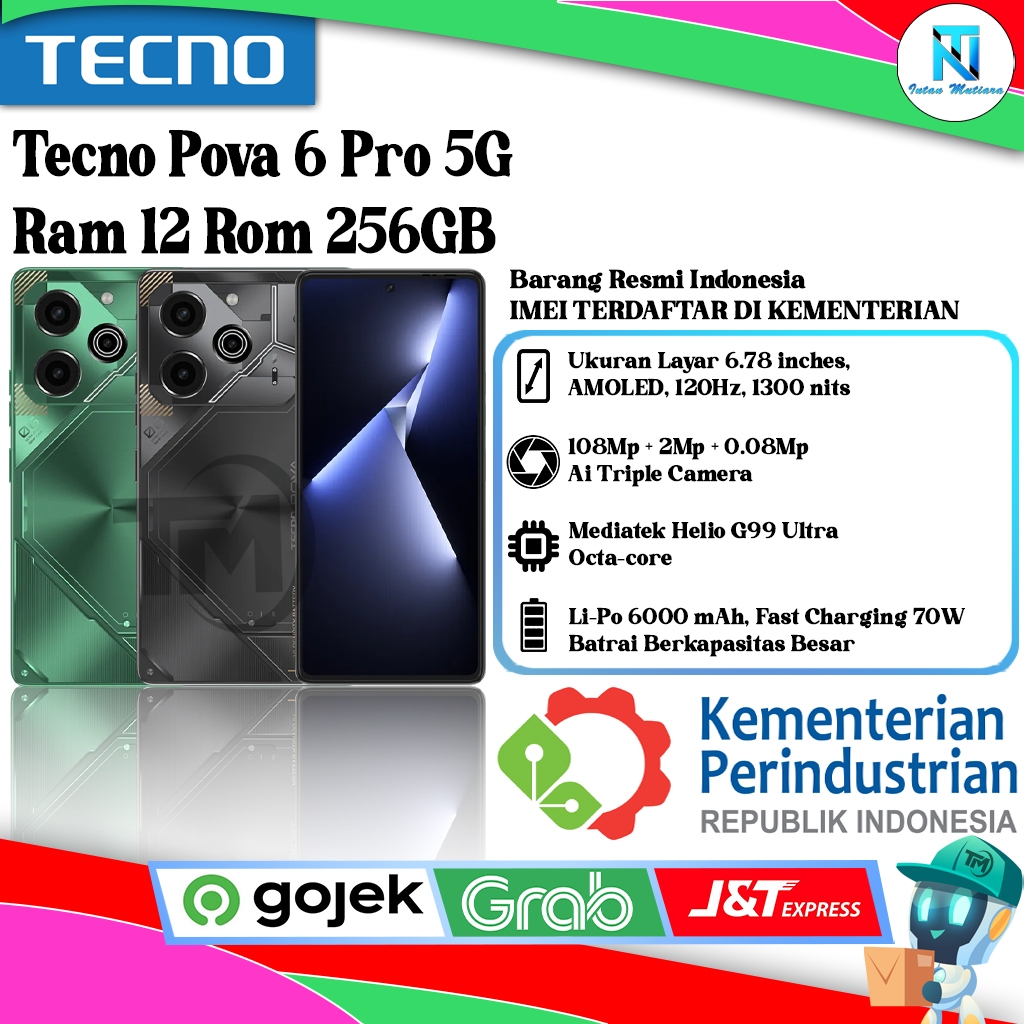 Jual Tecno Pova 6 Pro 5G Ram 12 Rom 256GB | Shopee Indonesia