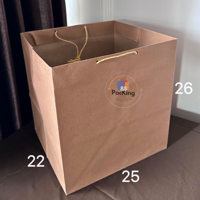 Jual paperbag kotak nasi 22x22 paper bag box nasi P25 L22 T26 paper bag ...