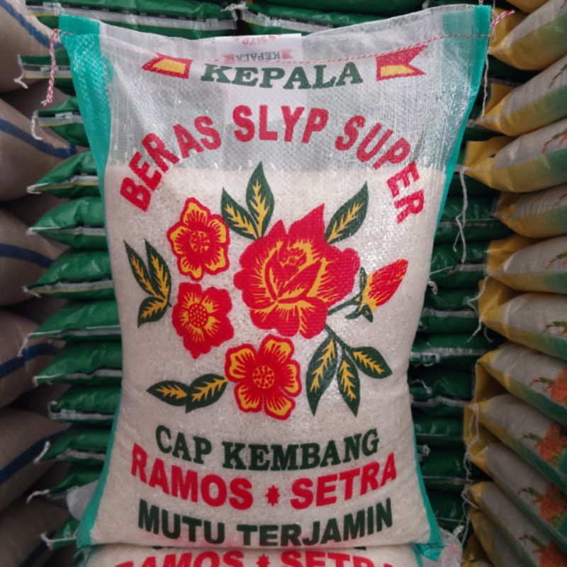 Jual Kepala Beras Slyp Super Cap Kembang Ramos + Setra Mutu Terjamin 10kg 20kg murah | Shopee ...