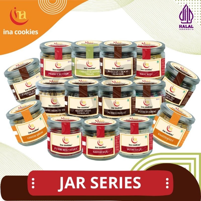 Jual Ina Cookies Kue Kering Varian Manis Keju Coklat Nastar Seri Jar ...