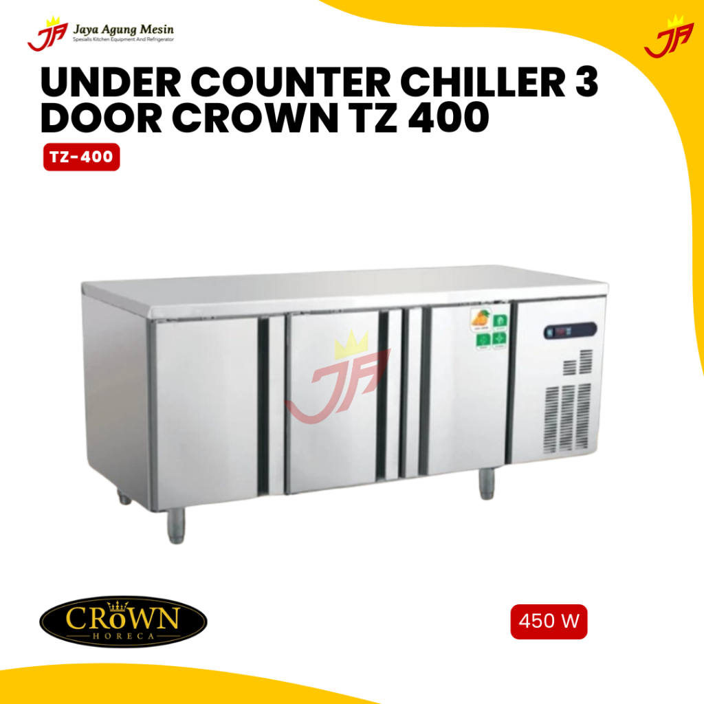 Jual CROWN Under counter Chiller 3 Door Crown TZ 400 | Shopee Indonesia