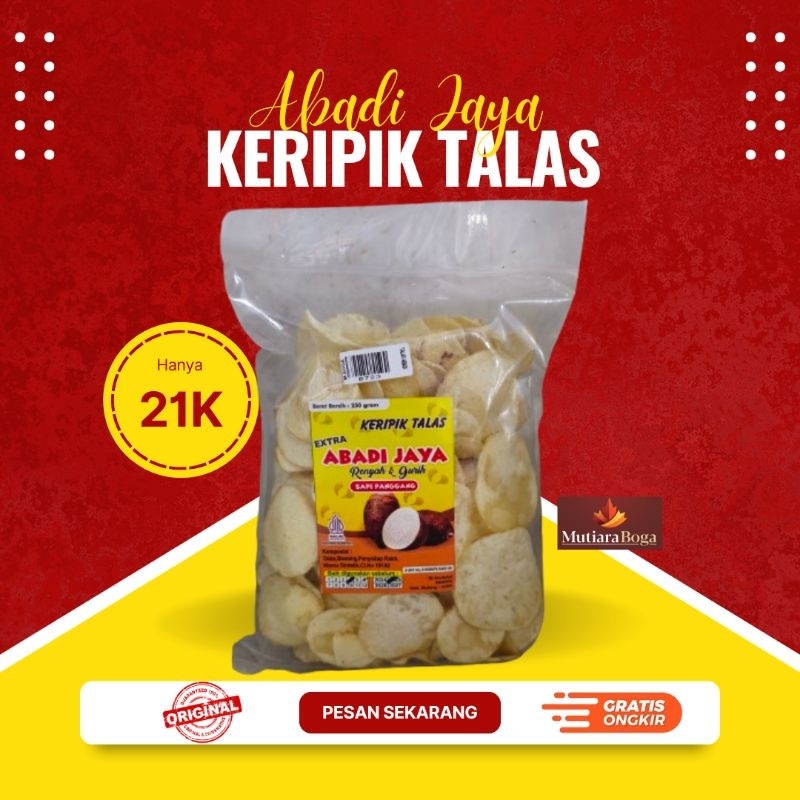 Jual Kripik Talas Mbote Premium Abadi Jaya 250 gr | Shopee Indonesia