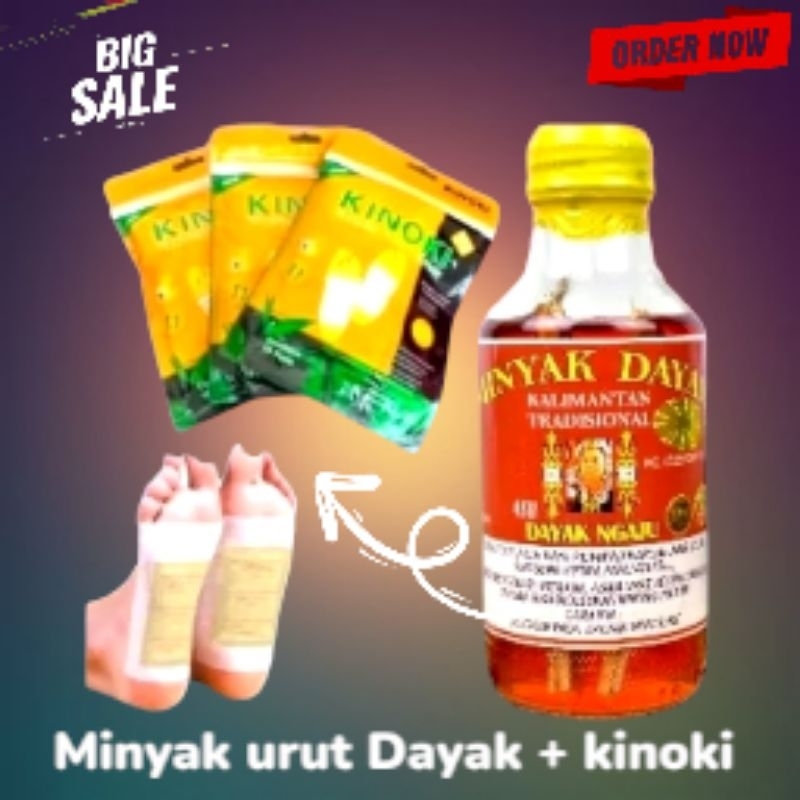 Jual Asli Minyak Dayak Lebel Merah 160ml + KINOKI | Shopee Indonesia