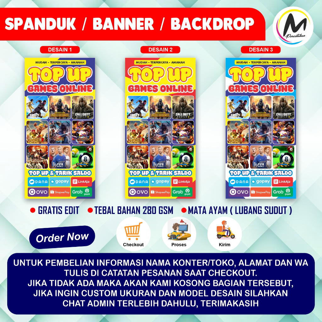 Jual Cetak Banner Konter / Banner Topup / Banner Ewallet / Banner Game ...