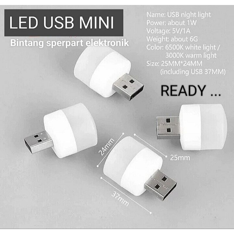Jual LAMPU USB MINI LED PORTABLE LAMPU BACA LAMPU TIDUR LAMPU EMERGENCY ...