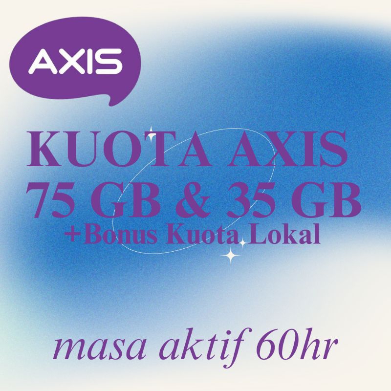 Jual Kuota Axis 75 GB & 35 GB Masa Aktif 60hr | Shopee Indonesia