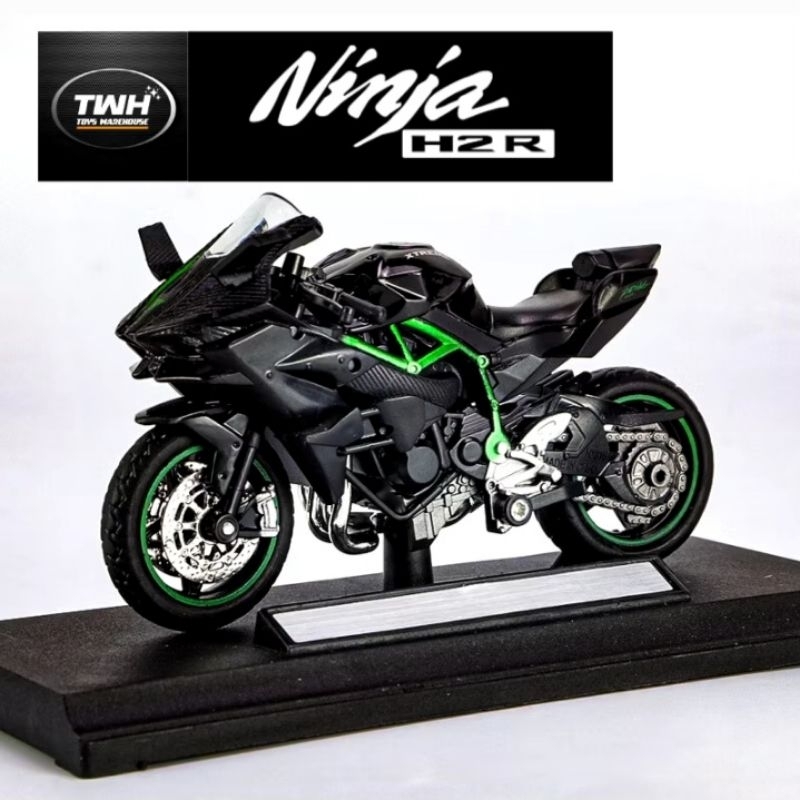 Jual Diecast Miniatur Motor Ninja H2R Scale 1:18 Alloy Metall // Mainan ...