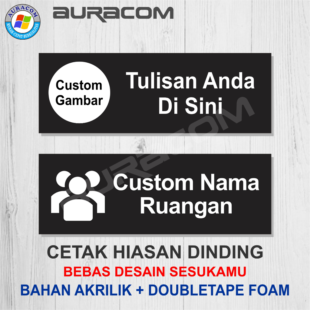 Jual CUSTOM PAPAN PERINGATAN TULISAN SENDIRI NAMA RUANGAN SIGN - B08 ...