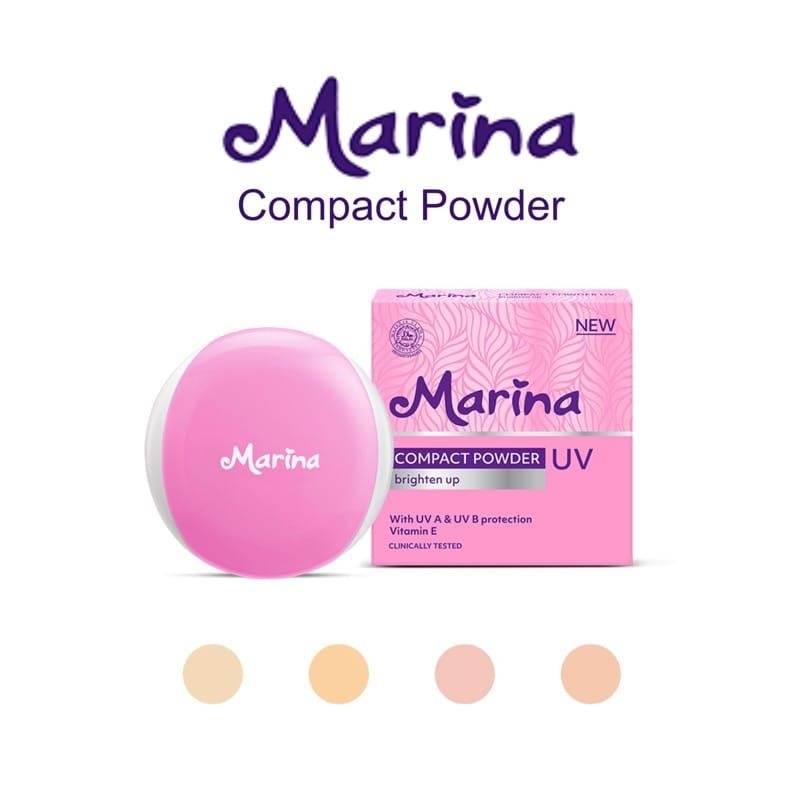 Jual MARINA Compact Powder UV Brighten UP BPOM | Shopee Indonesia