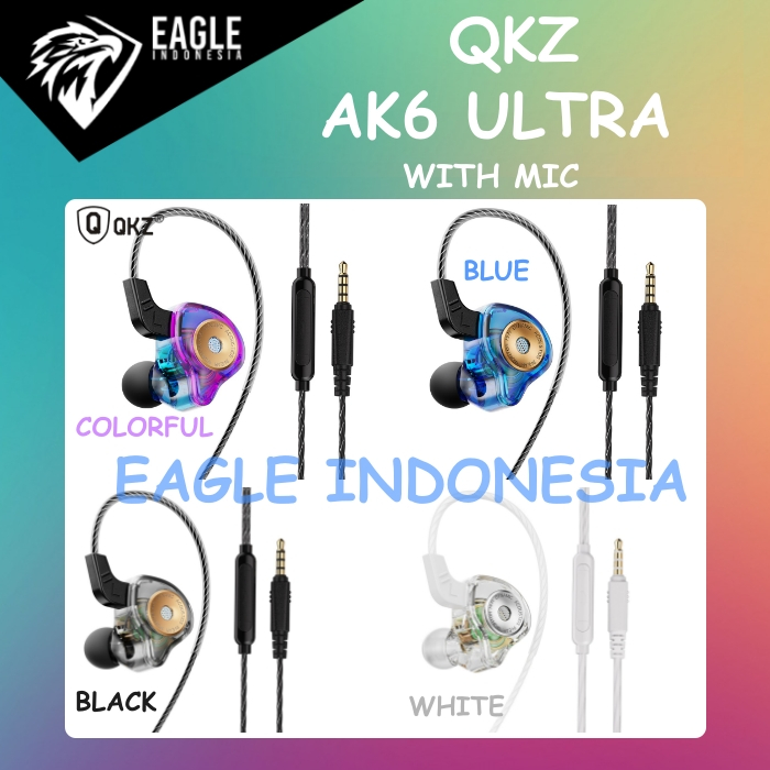 Jual QKZ AK6 Ultra Dynamic Driver Stereo In Ear Monitor Earphone - With ...