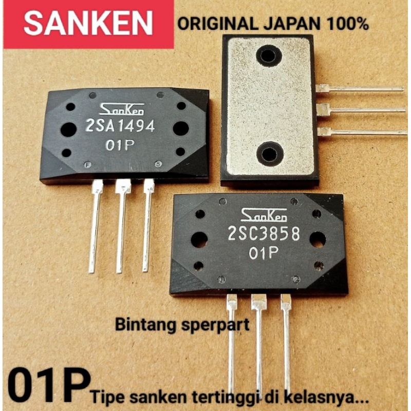 Jual TRANSISTOR SANKEN ORIGINAL JAPAN 2SA1494 2SC3858 (SATU SET) SANKEN ASLI 2SA1494 SANKEN ASLI ...
