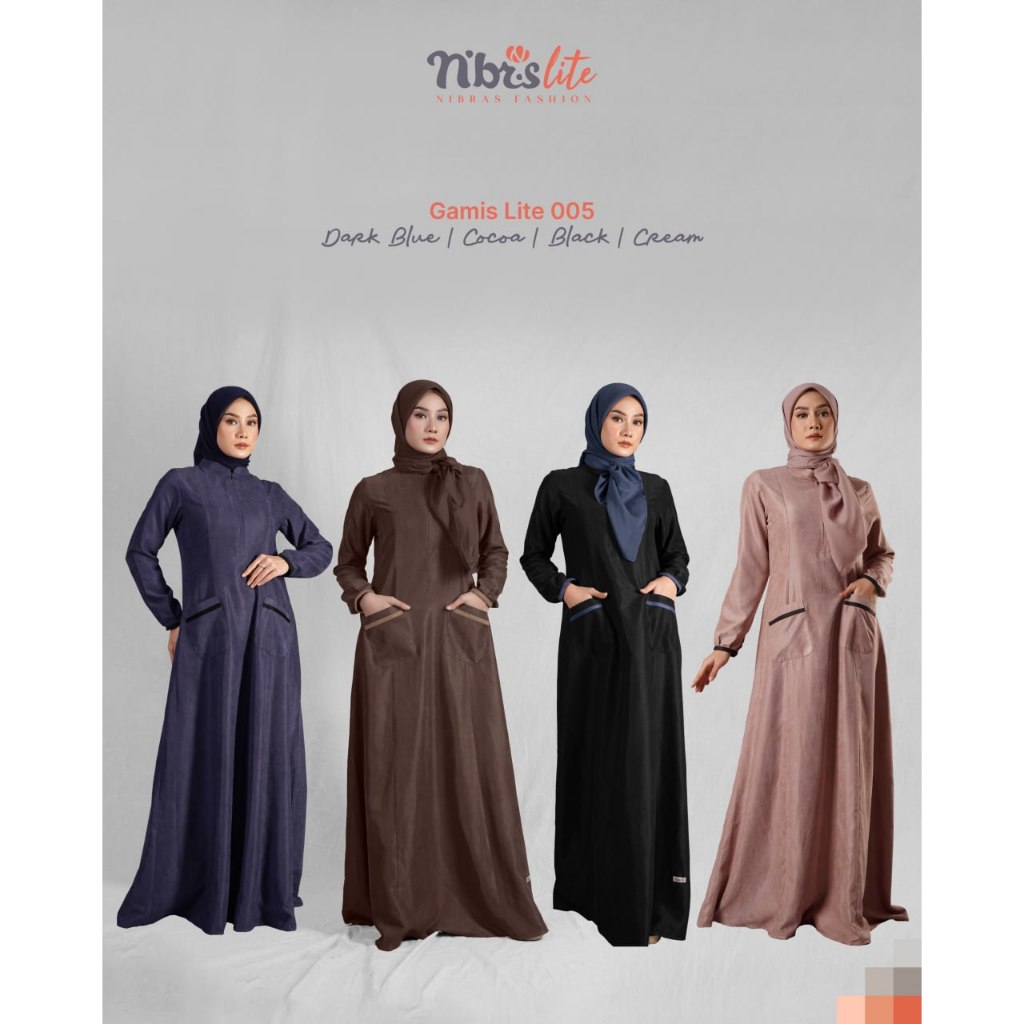 Jual NIBRAS LITE 018 MODEL SLIMFIT GAMIS CANTIK BAHAN ADEM | Shopee ...