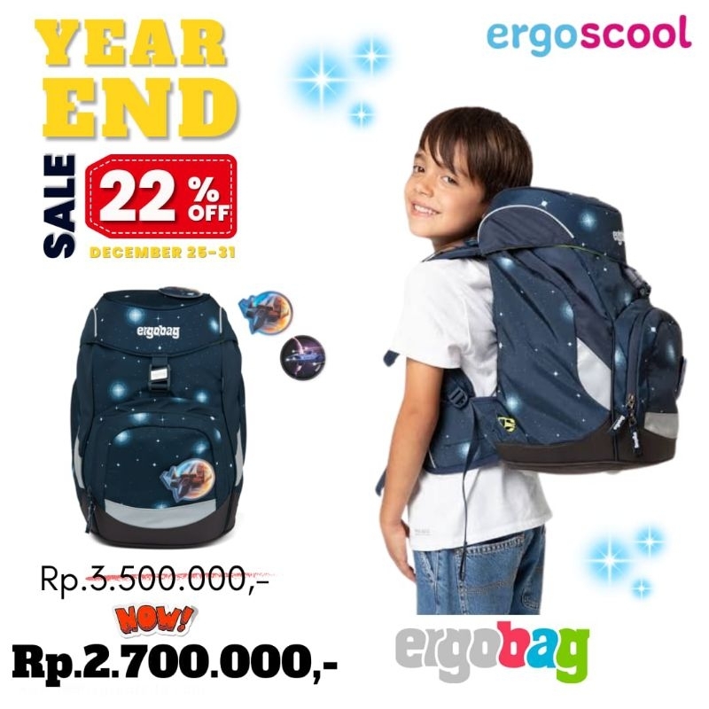 Jual LAST STOCK ERGOSCHOOL DISC 700K Ergobag Prime Atmos Bear Ergonomic Backpack from Jerman ...