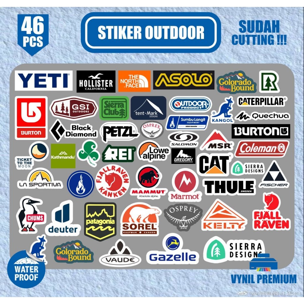 Jual Stiker OUTDOOR stiker pack isi 46pcs stiker decorasi tinggal ...