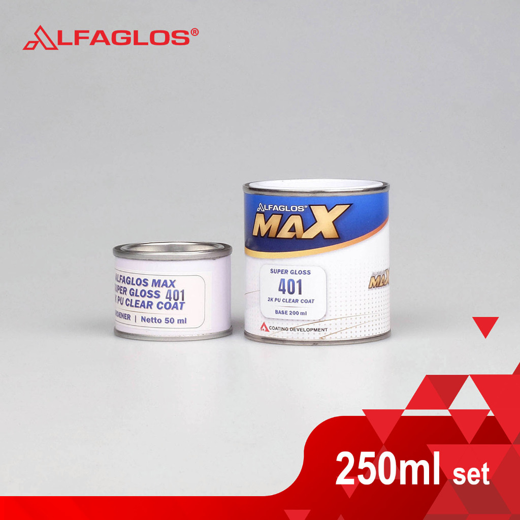 Jual Alfaglos MAX PU Clear Coat 401 200ml | Shopee Indonesia