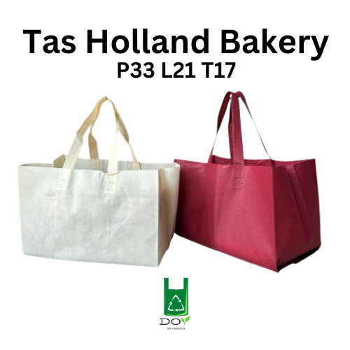 Jual Tas Spunbond Holland Bakery P33 L21 T17 / Tas Spunbond Donut 1/2 ...
