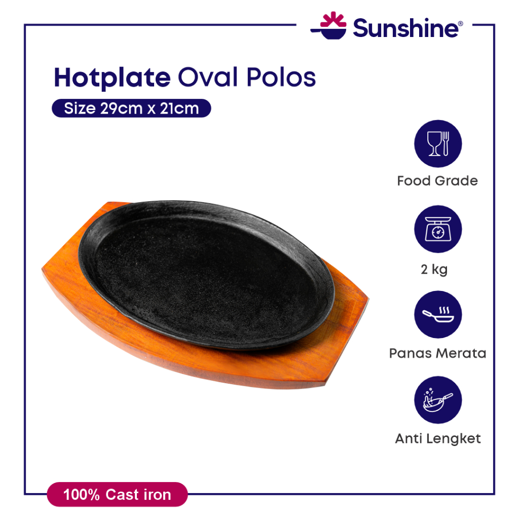 Jual Hot Plate Steak Oval Polos Jumbo / Hotplate Oval / Piring Steak 29 ...