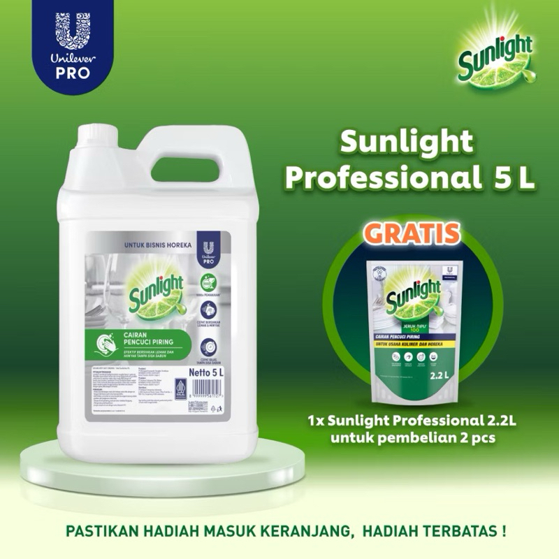 Jual Sunlight Professional Sabun Cuci Piring Cair Jeruk Nipis 5 L Jerigen | Shopee Indonesia