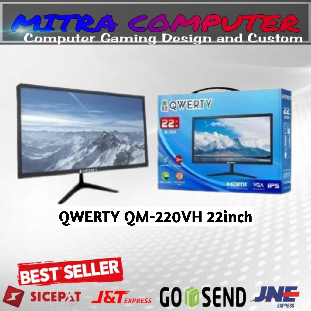 Jual Monitor LED QWERTY QM-220VH 22" Flat IPS 768p 75 Hz | Shopee Indonesia