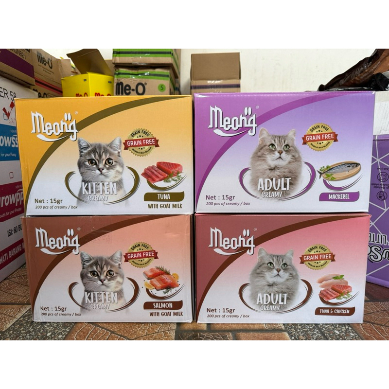 Jual MEONG SNACK KUCING CREAMY 1 BOX (ISI 200PCS) | Shopee Indonesia