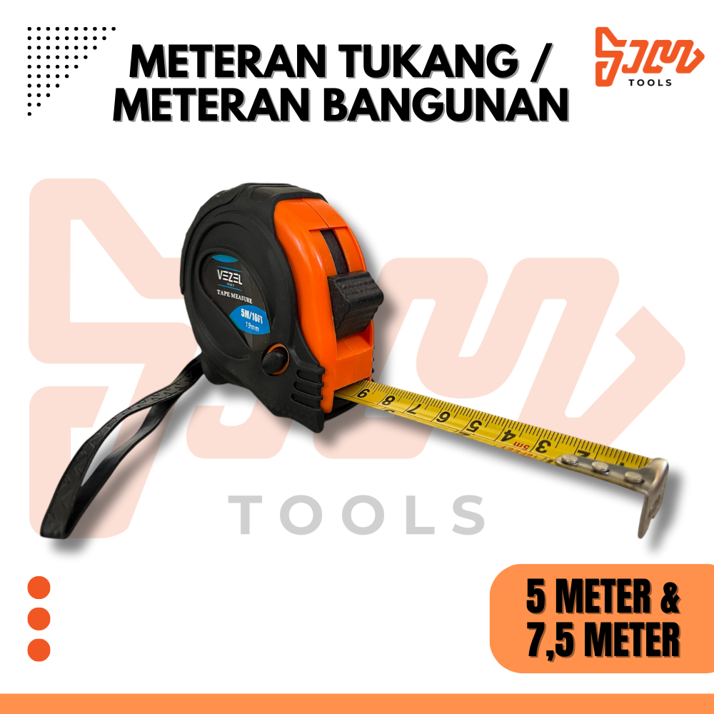 Jual Meteran 5 Meter dan 7,5 Meter / Meteran Tukang / Meteran Bangunan ...