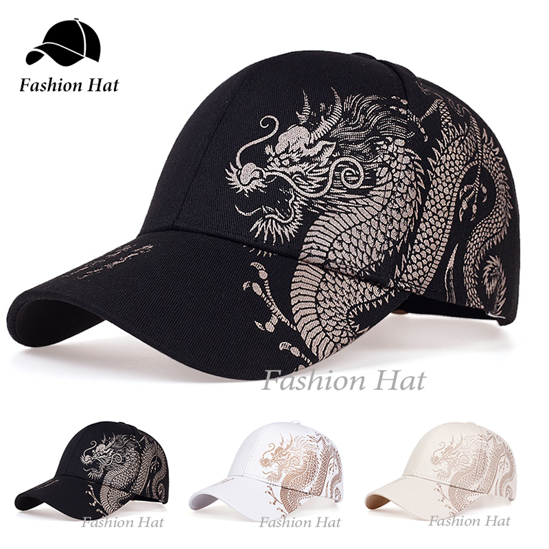 Jual Topi Bisbol Gaya Chinese Dragon Hat Cetak Kasual Snapback Topi ...