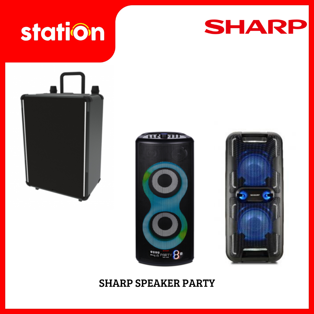 Jual SHARP SPEAKER PARTY 8 DOUBLE WOOFER CBOX-PS8CB / PS-930 BLACK ...