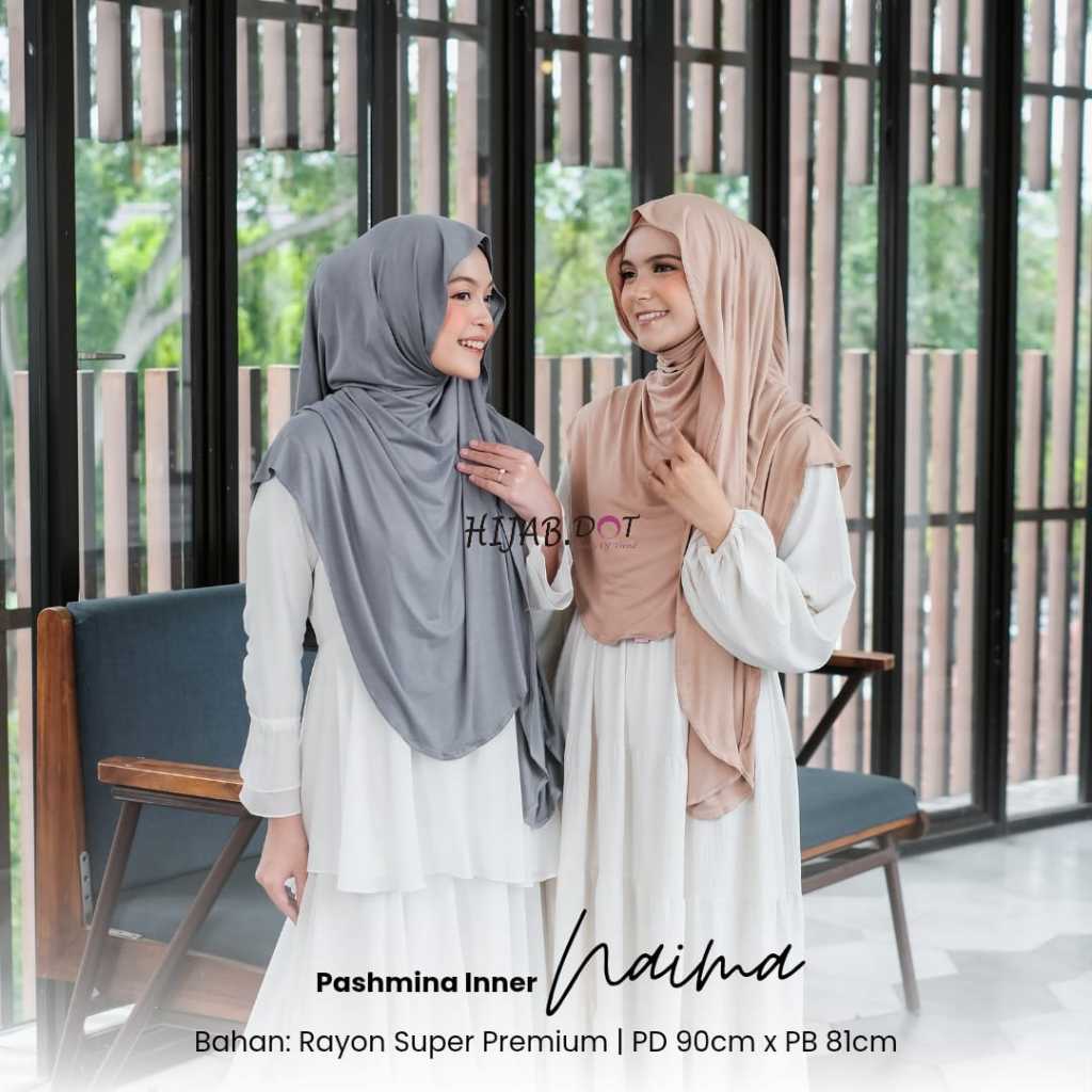 Jual NAIMA Pashmina Inner Instan Meleyot Dewasa Pashmina Oval Rayon Premium By HIJAB.DOT ...
