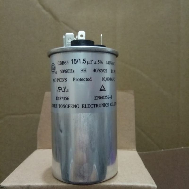 Jual Kapasitor AC Panasonic Original 15/1.5 uF Capacitor CBB65 15+1,5 uF 440VAC | Shopee Indonesia