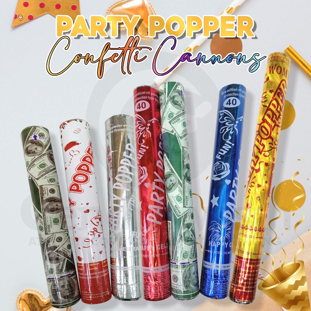 Jual CONFETTI PARTY CANNONS 30/40/50 CM | Shopee Indonesia