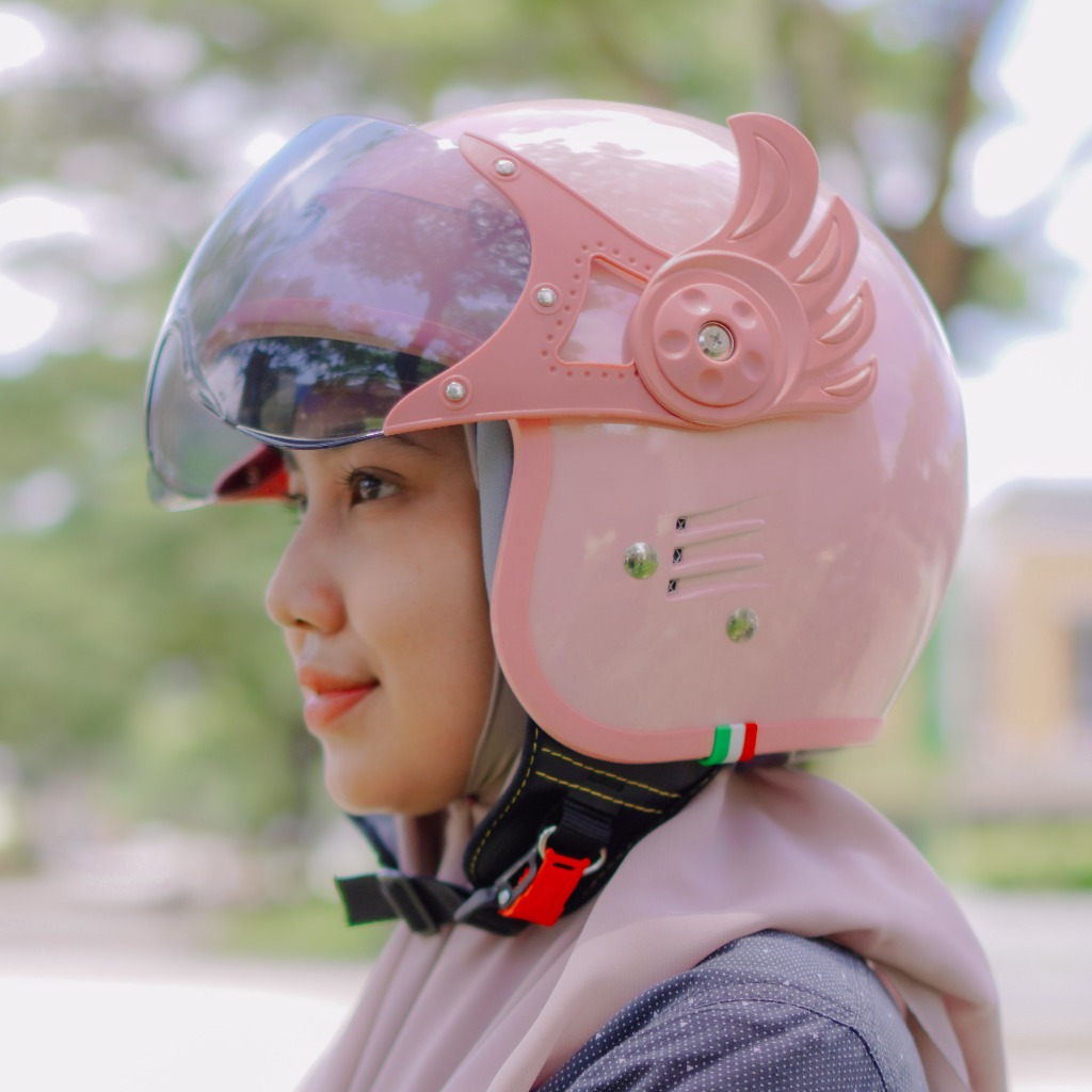 Jual Helm Retro Rsix Gundala Hijab Friendly Half Face Terbaru Fantasy ...