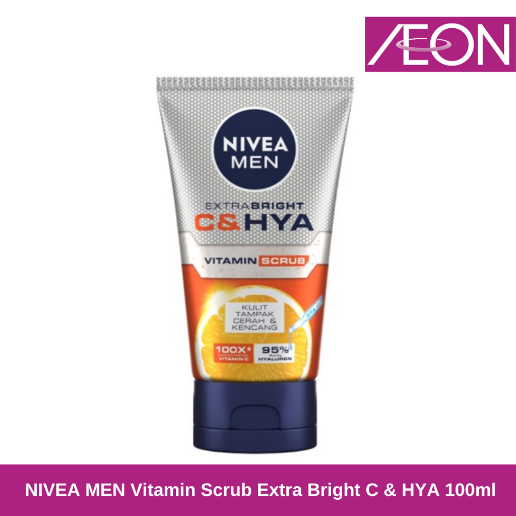 Jual NIVEA MEN Vitamin Scrub Extra Bright C&HYA 100ml - Menghaluskan ...