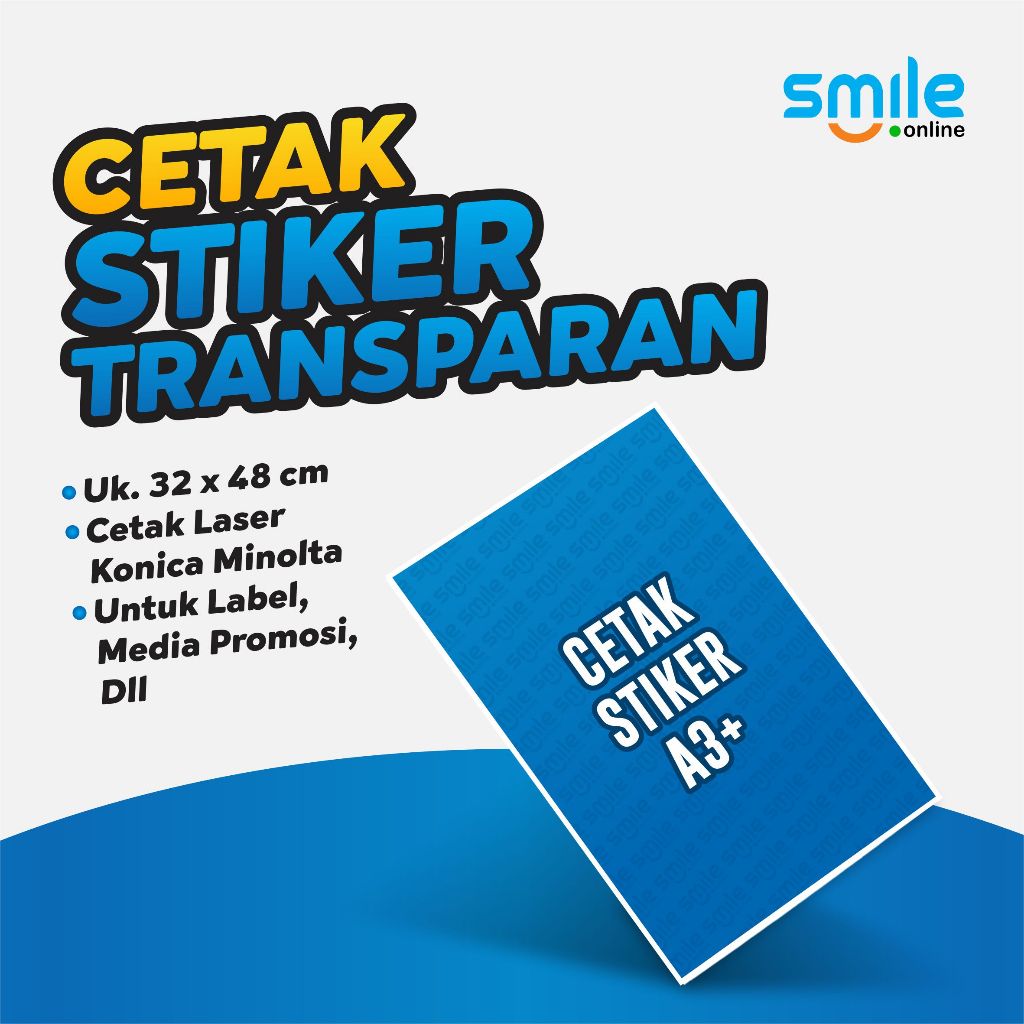 Jual CETAK STIKER TRANSPARAN BENING PREMIUM A3+ | Shopee Indonesia