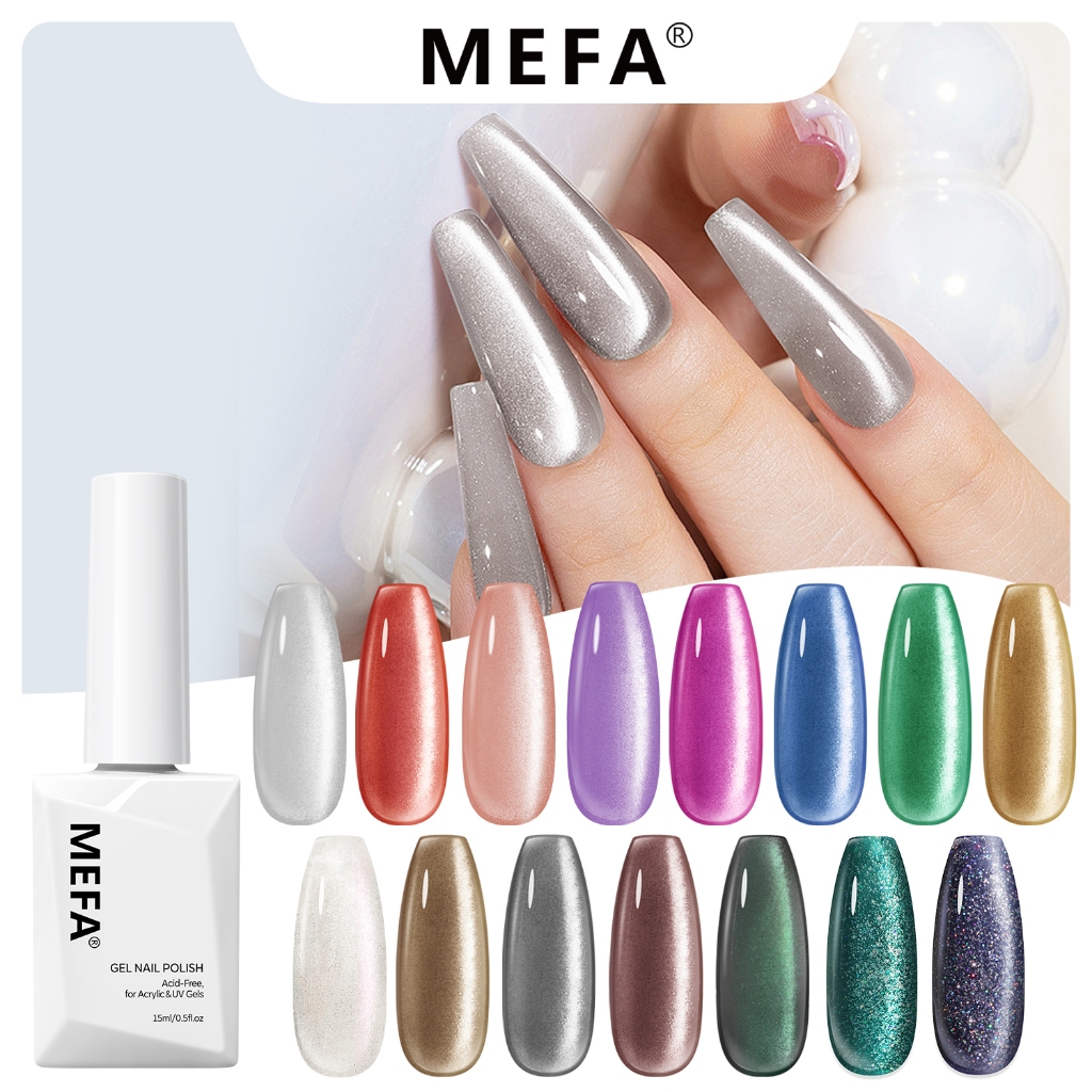 Jual MEFA Cat Eye Gel Kuku Gel Polandia, 15ML Ice Glass Cat Eye Gel ...