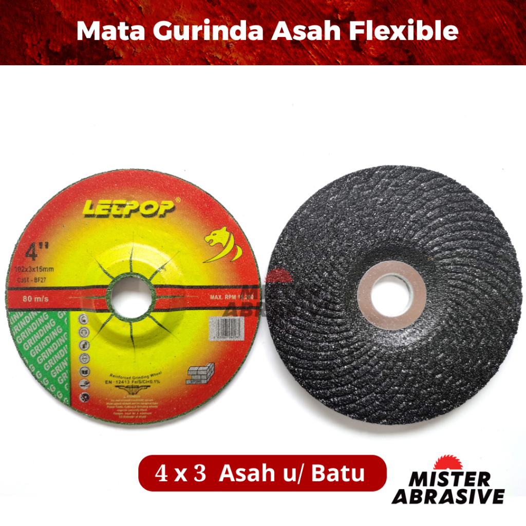Jual Batu Gerinda Asah 4 in 4" x 3 mm Mata Gurinda Poles Kaca Keramik ...