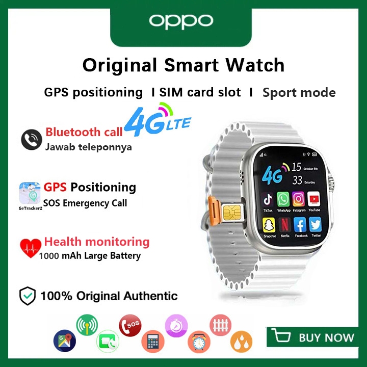 Jual [4G 5G LTE SIM] ORI OPPO Smartwatch S9 ULTRA | RAM 6/ 64 | Bisa Nonton Youtube TikTok ...