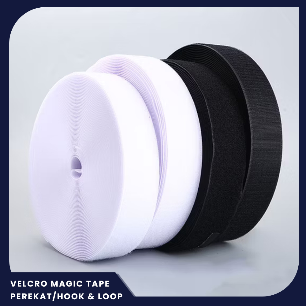 Jual PEREKAT VELCRO MAGIC TAPE KRETEKAN 1 SET (KASAR DAN HALUS) - BAHAN ...