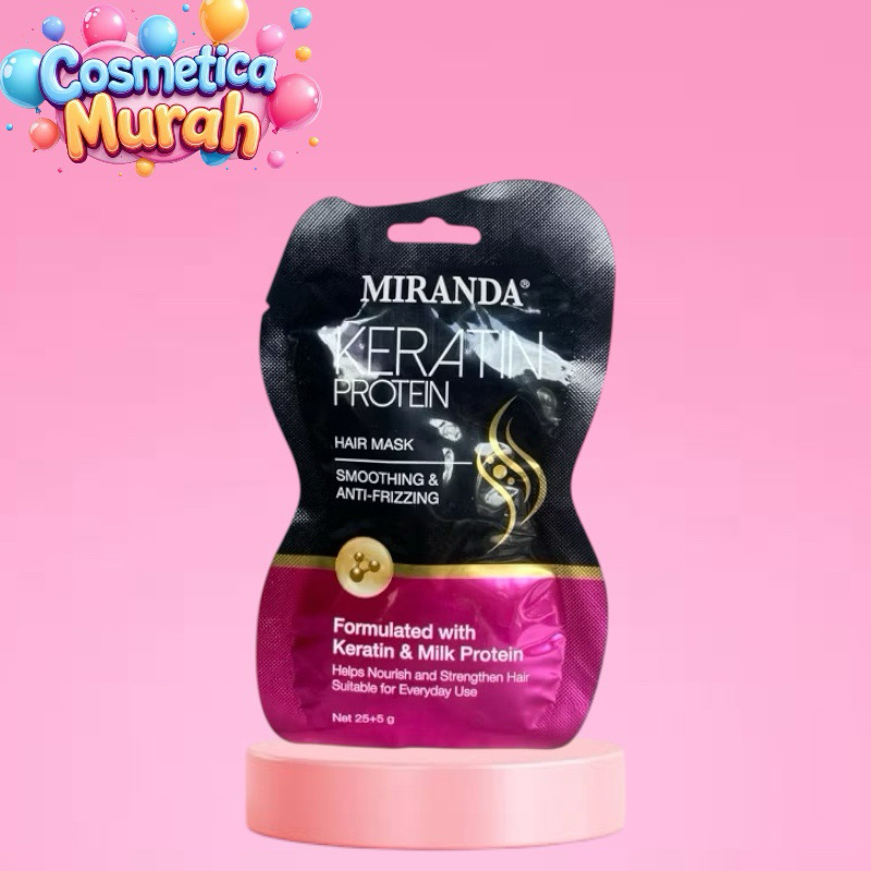 Jual (i,ex) MIRANDA HAIR MASK KERATIN PRO KEMASAN SACHET 30 GR ...
