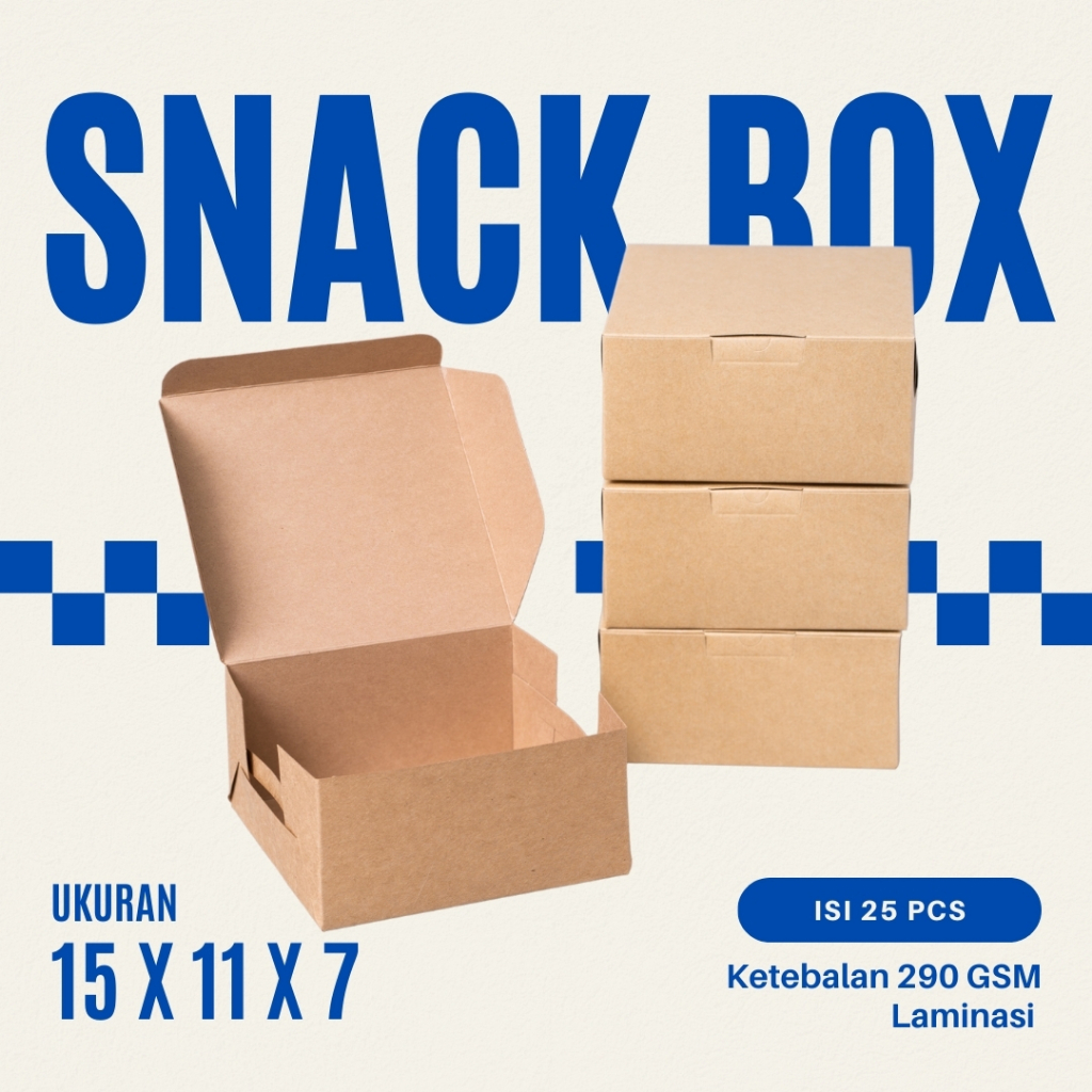 Jual Dus Snack Box Size S Kraft Dus Kemasan Serba Guna LOGIA STUDIOS ...