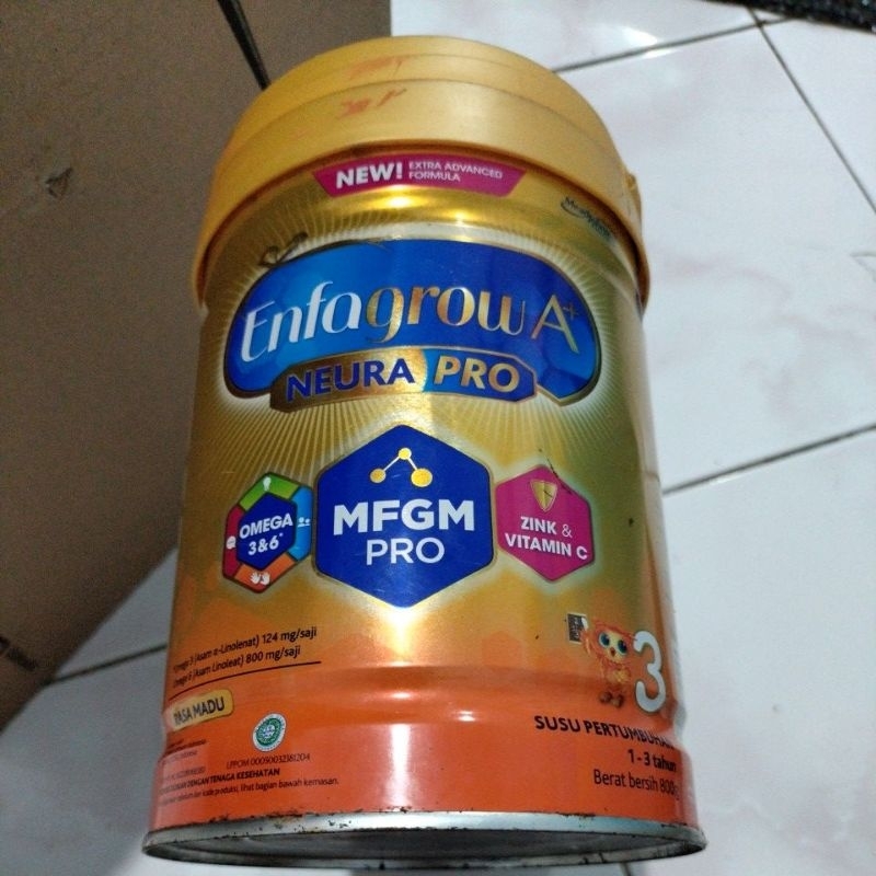 Jual Enfagrow A+ Neura Pro Tahap 3 Madu 800 gram exp 12.2025 kaleng ...