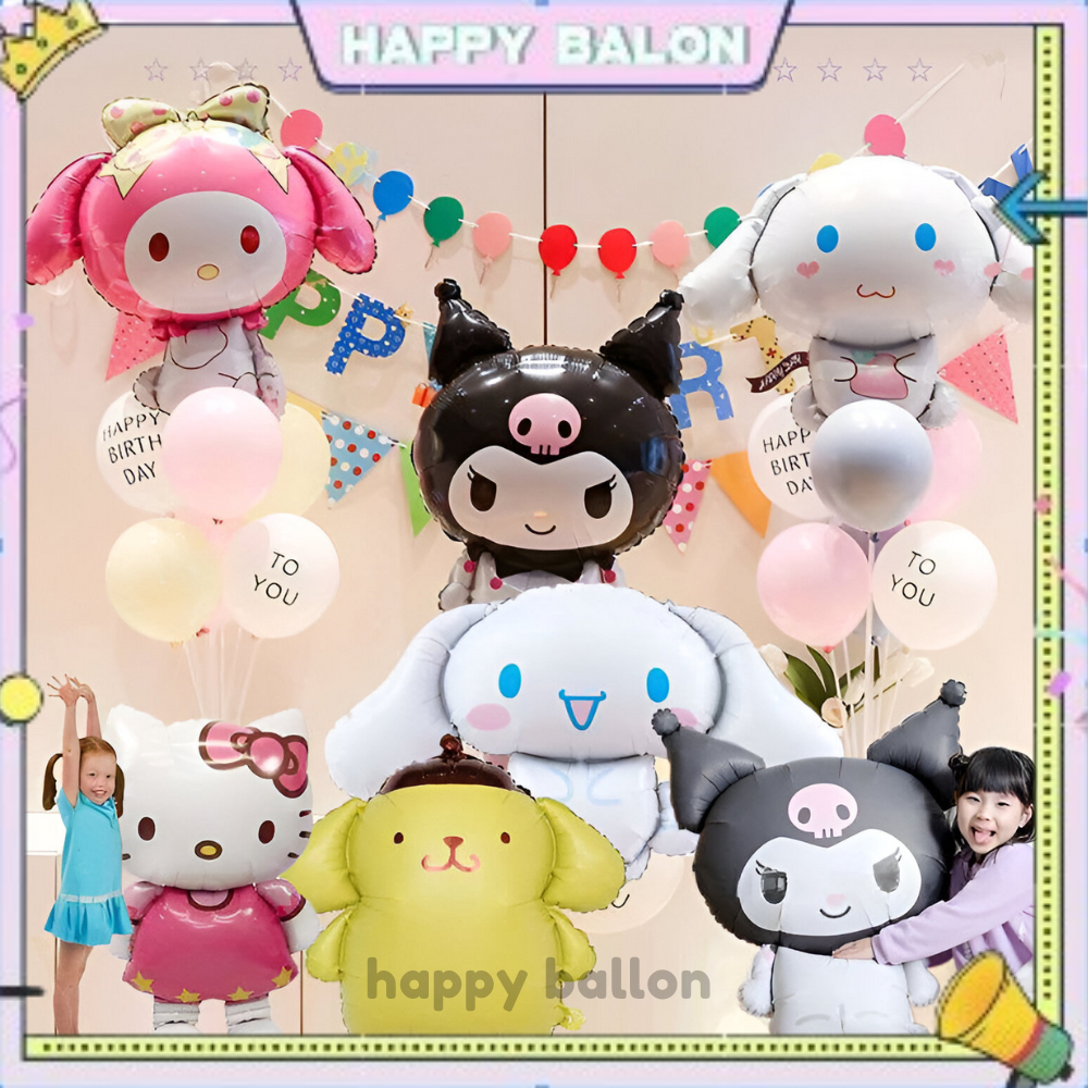 Jual Balon Foil Karakter Sanrio Kuromi Cinnamoroll My Melody Lina Bell ...