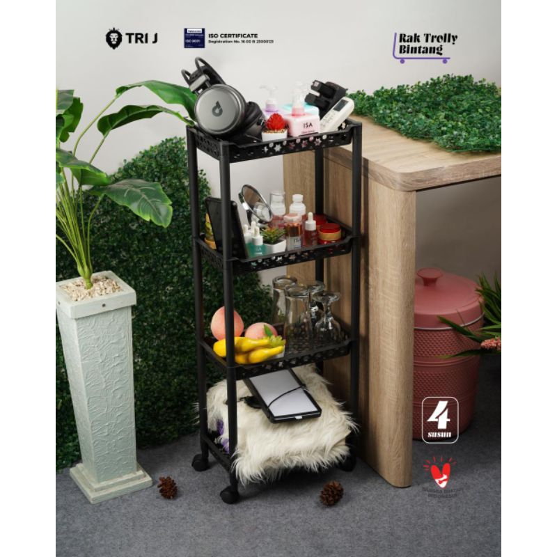 Jual TRI J - Rak Troli Bintang 3D 4 Susun (Rak Susun Serbaguna ...
