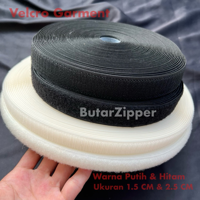 Jual Velcro Garment / Perekat Kain Satu Set Kasar & Halus / Loop & Hook @harga/meter. Warna ...
