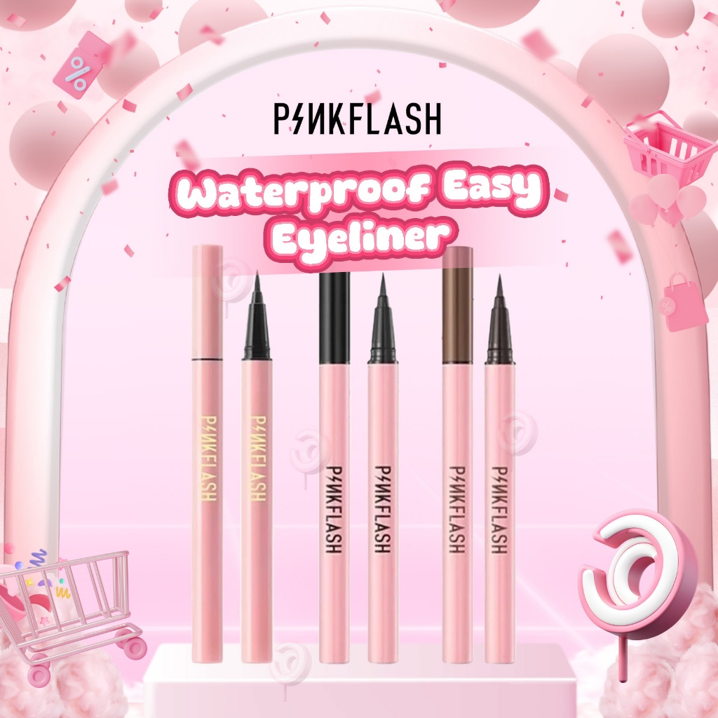 Jual PINKFLASH - WATERPROOF EASY EYELINER SERIES ( PF-E01 ) - OhMyLine Liquid Eye Liner Pen ...