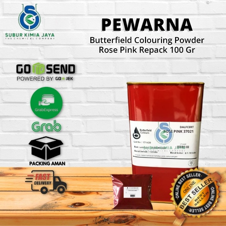 Jual Pewarna bubuk Rose Pink Merah Muda 100 gram Butterfield | Shopee ...