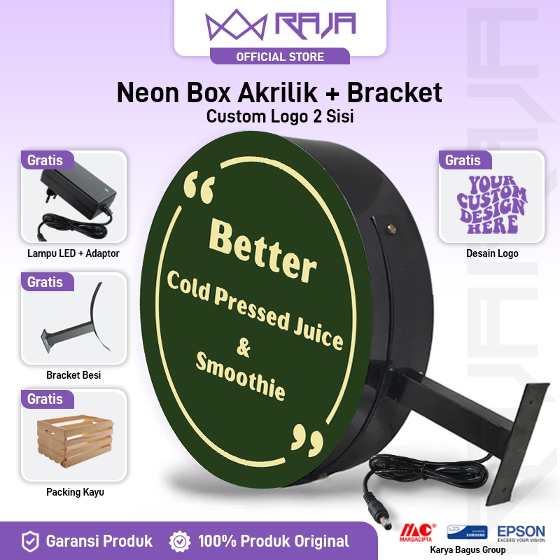 Jual Neon Box Logo Cafe 90cm Outdoor Akrilik Premium 2 Sisi Siap Pasang ...