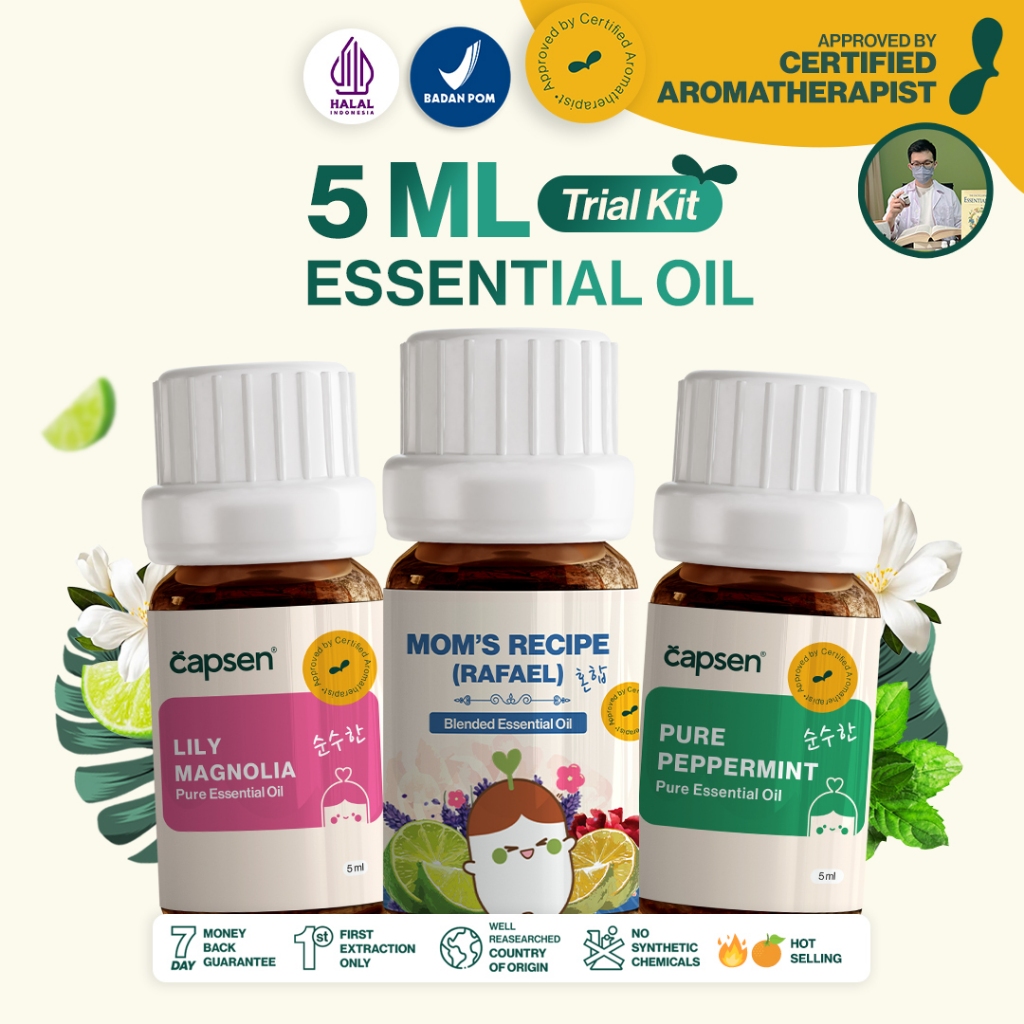 Jual CAPSEN Mini 5ml Pure Essential Oil Aromatherapy Therapeutic Grade ...