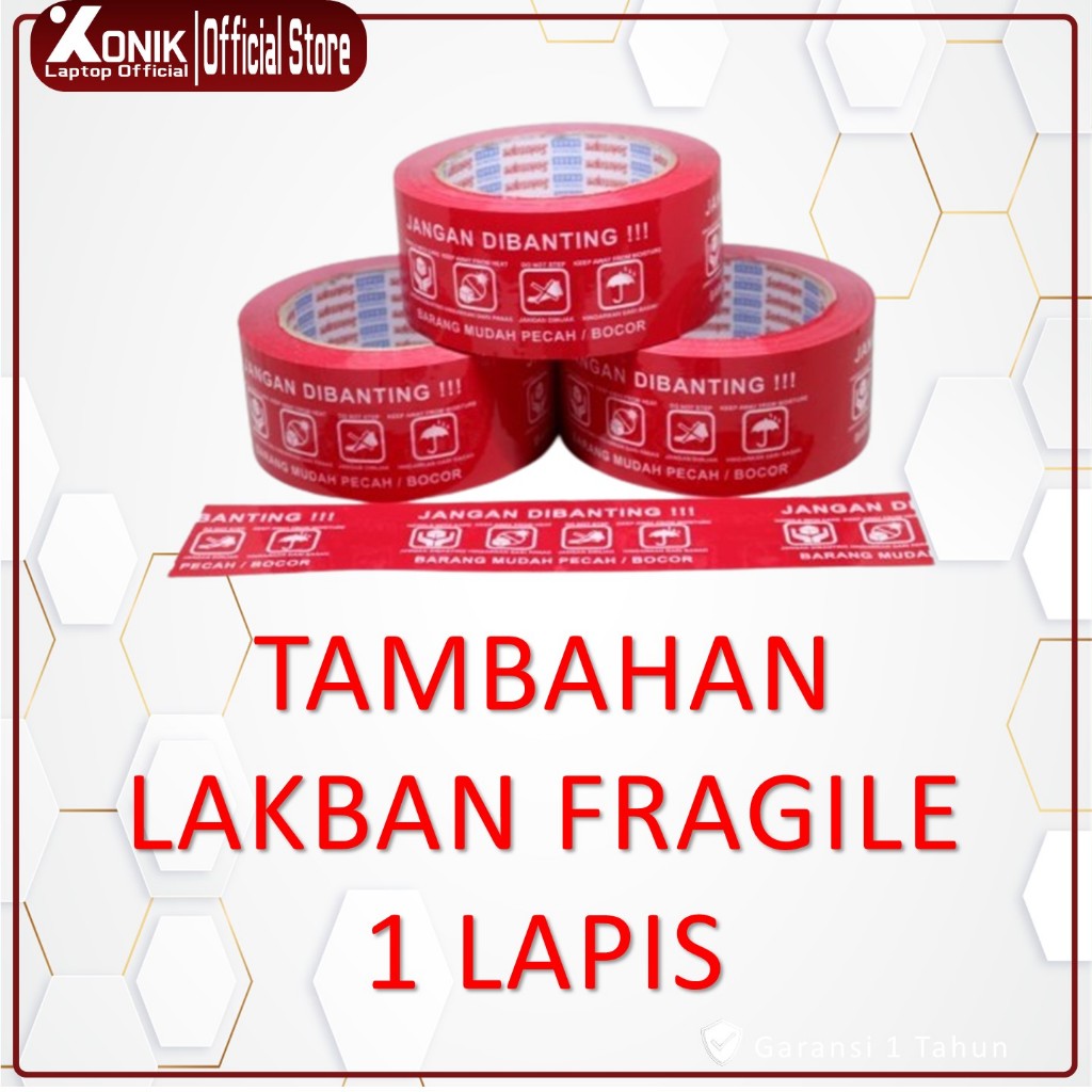 Jual TAMBAHAN LAKBAN FRAGILE MERAH 1 LAPIS | Shopee Indonesia