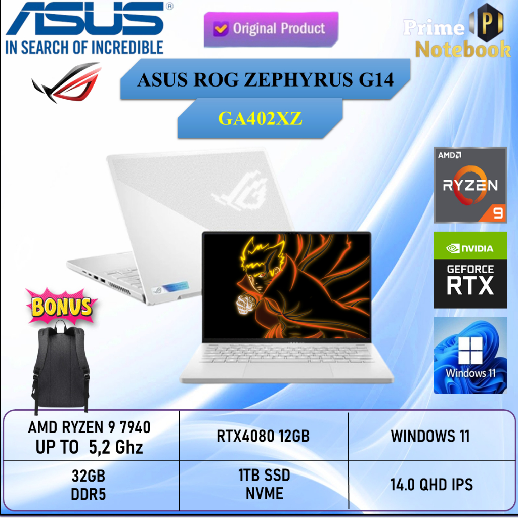 Jual Laptop Asus Rog Zephyrus G14 GA402XZ Animatrix Ryzen 9 7940HS ...